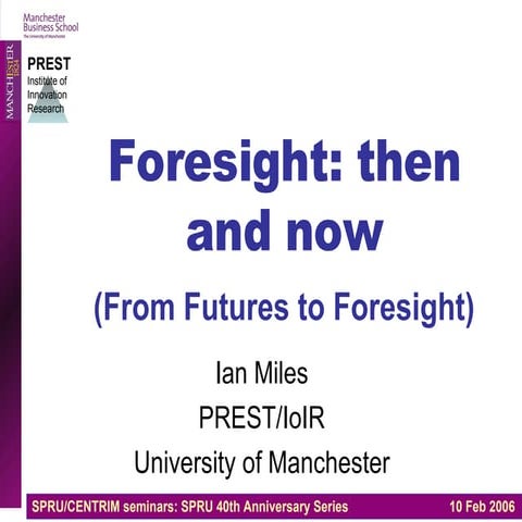 From Futures to Foresight | PPT