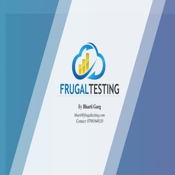 Frugal testing final_oct_2018 | PDF