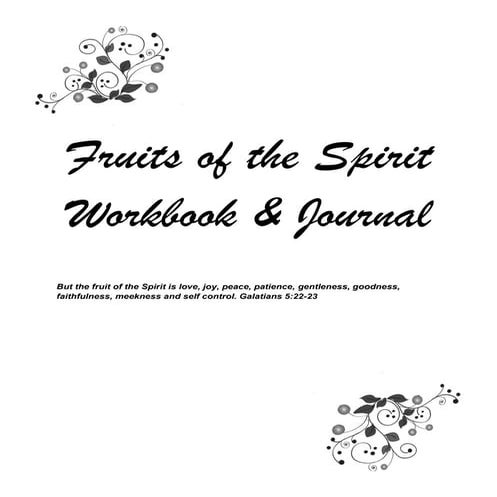 Fruits of the Spirit Workbook | PDF