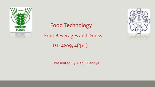 Fruit Beverages - RTS | PPTX