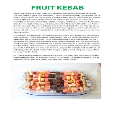 Fruit kebab | PDF