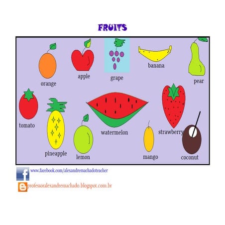 Fruits-english vocabulary | PDF