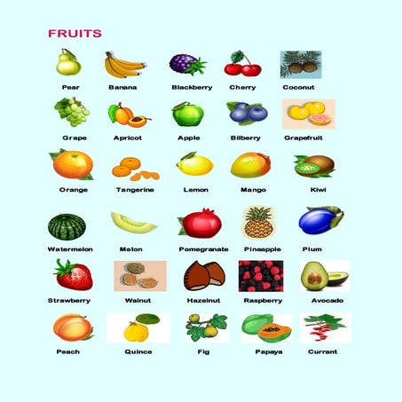 Fruits | PDF | Flower Shopping | Shopping