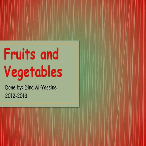 Fruits and vegetables | PPT