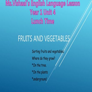 Fruits and vegetables | PPT