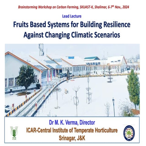 Fruits Based Systems for Building Resilience Against Changing Climatic ...