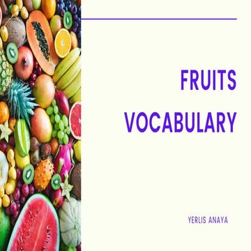 Fruits vocabulary. | PDF