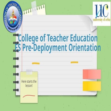 FS-ORIENTATION-2024.pptx for fourth year educ students | PPTX