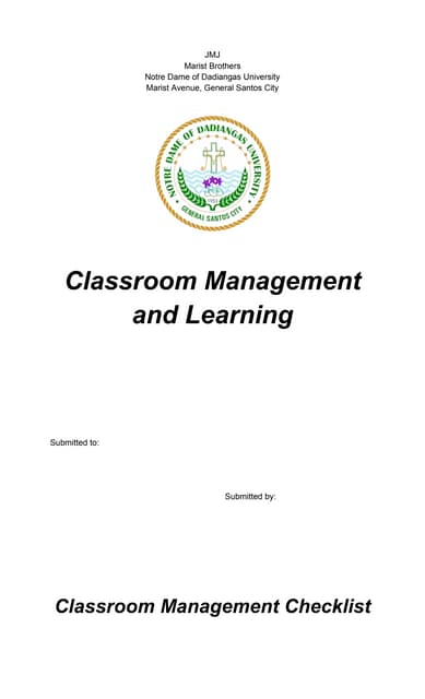 Fs 1 episode 3 classroom management and learning | DOCX | Educational Assessment | Education