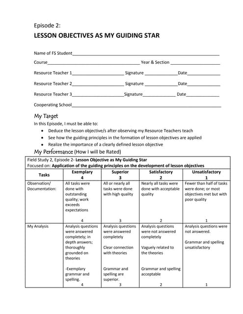 Fs 2 episode 1 | DOCX