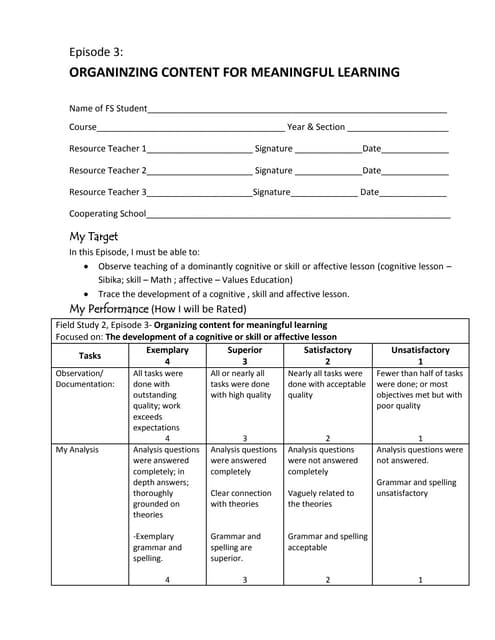 Fs 2 episode 1 | DOCX