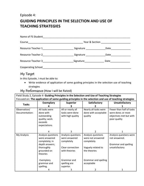 Field Study 2 Episode 4 | DOCX