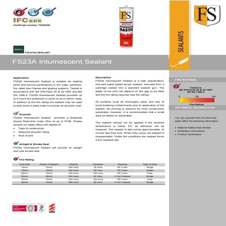 Intumescent Sealant - Steel Fire Protection | Firestopping | Fire ...