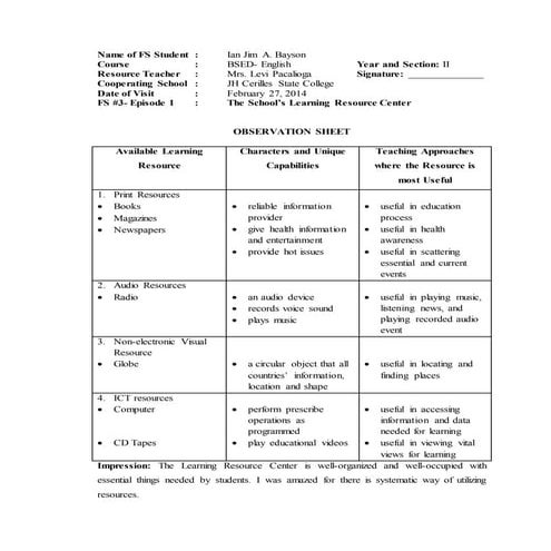 Fs3 1 | DOCX | Education