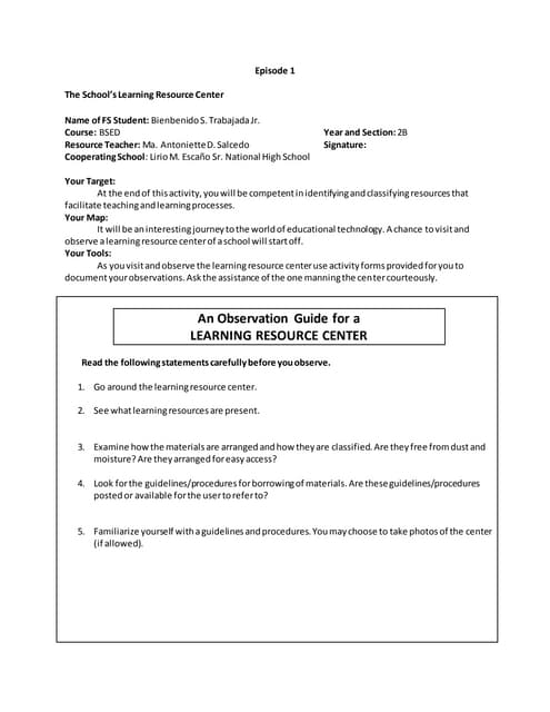 Field Study 3 Episode 2 | DOCX