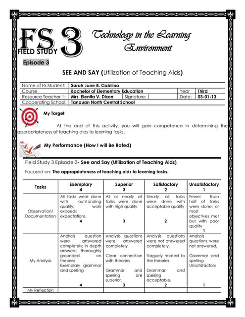 Field study 3 ep7 | PDF