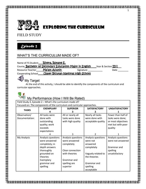 Fs 2 episode 1 | DOCX