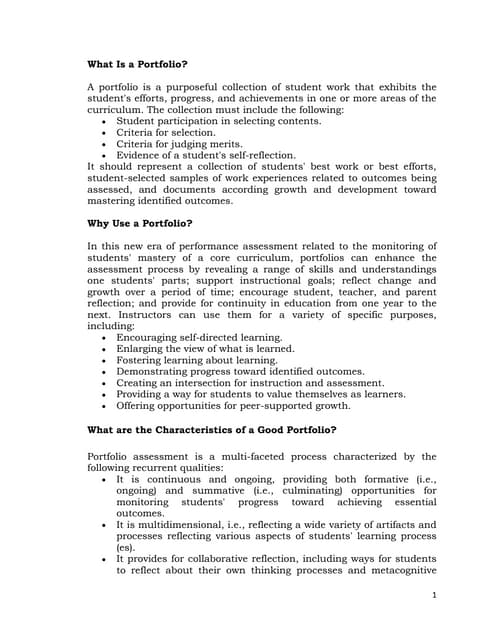 Portfolio assessment CBSE | PPTX