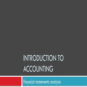 Financial Statement Analysis - Annual Report Analysis | PPTX