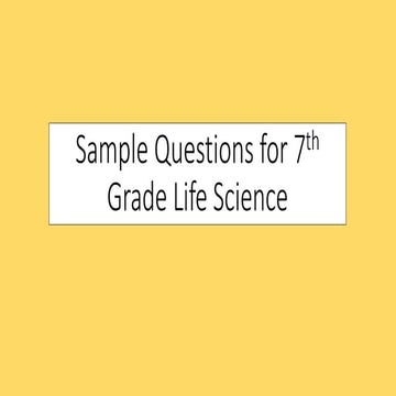 Fsa cpt life science assesment-student version | PPT