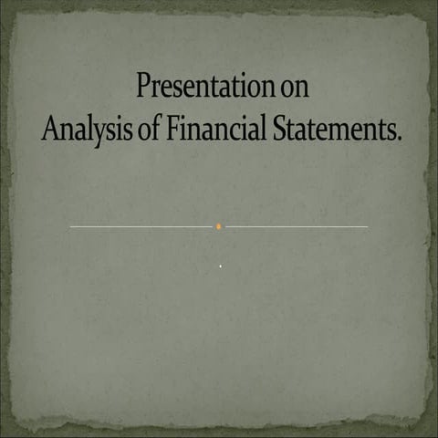 FSA-F-18-Week-2 chapter 5 analysis fin | PPT