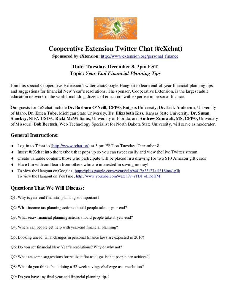 Twitter Chat Flyer for 12 08-15