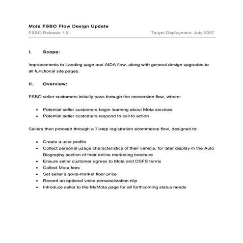 FSBO - Web-Based WorkFlow Document Sample | PDF