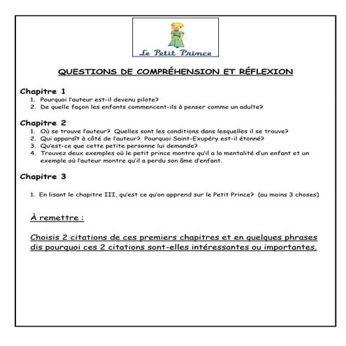 Le petit prince powerpoint | PPT