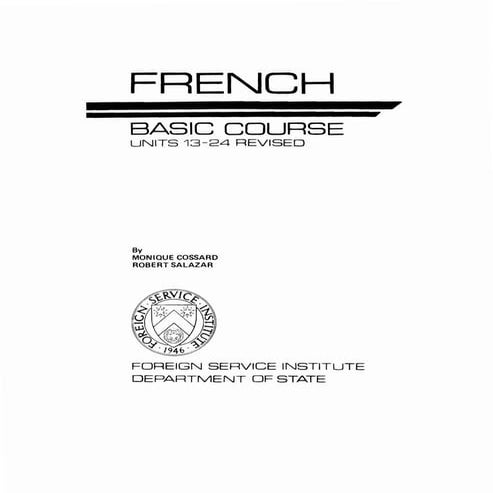 Fsi French Basic Course (Revised) Volume 2 Student Text | PDF