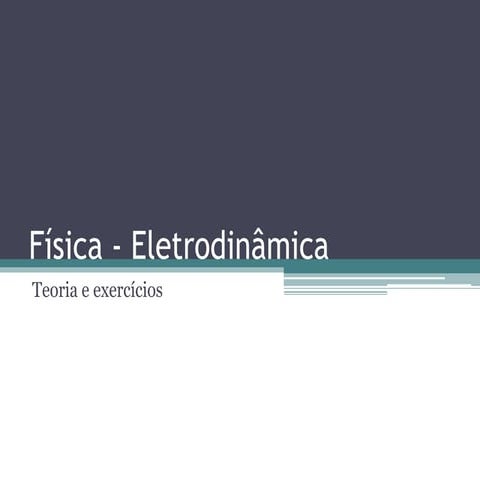 Fórmulas de Eletrostática | DOC