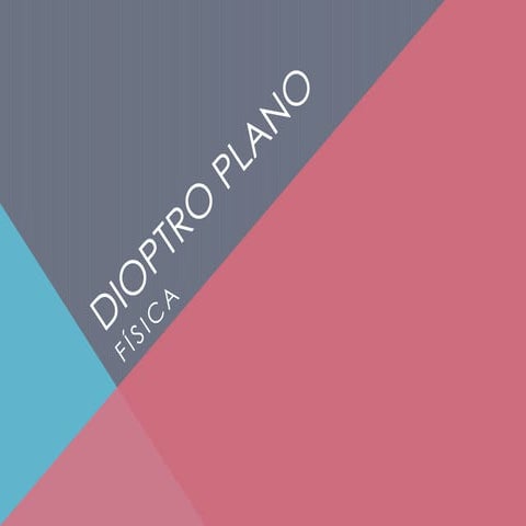 Dioptro Plano, Lâmina de Faces Paralelas e Prismas Ópticos | PPTX