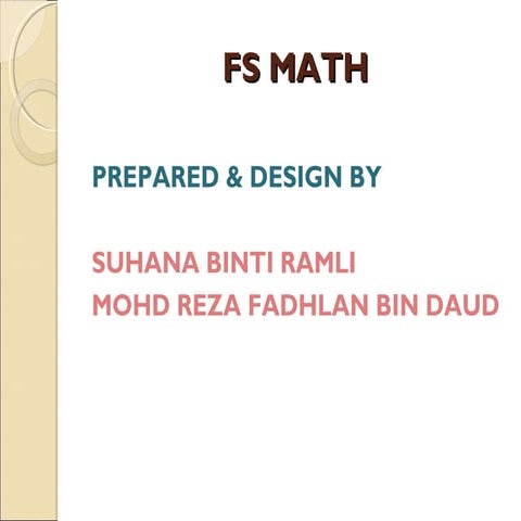 FS MATHS | PPT