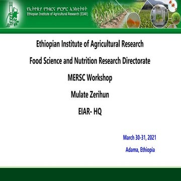EIAR Food Science and Nutrition Research Directorate Strategy ...