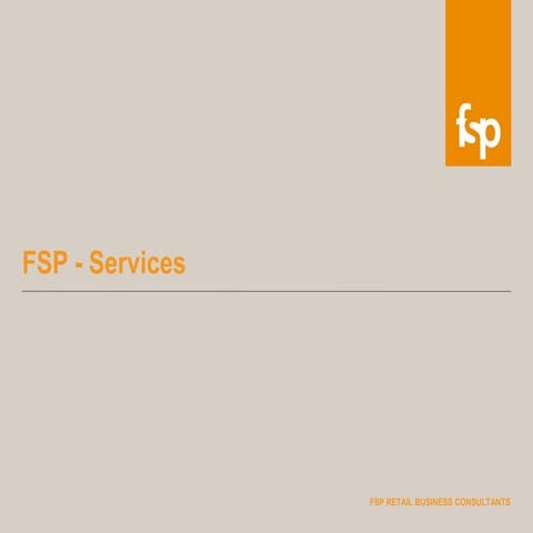 Retail Consultancy | FSP | Services | Retail Research | PDF