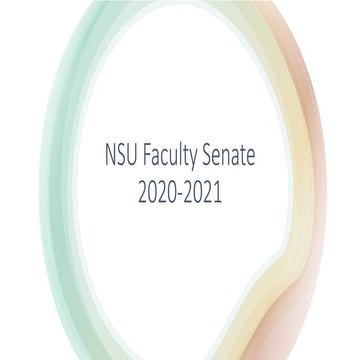 NSU Faculty Senate Welcome Fall 2020 | PPT