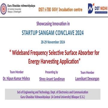 FSS Absorber for Energy Hasvesting application | PPTX