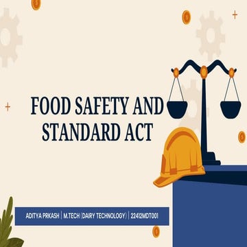 Food Safety and Standard Act.pptx | Food Industry | Industries