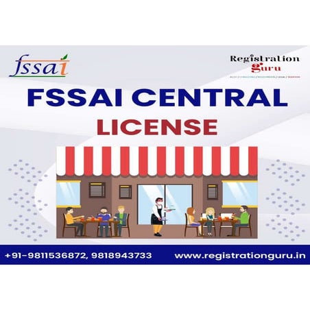 FSSAI Central License with registration guru | PDF