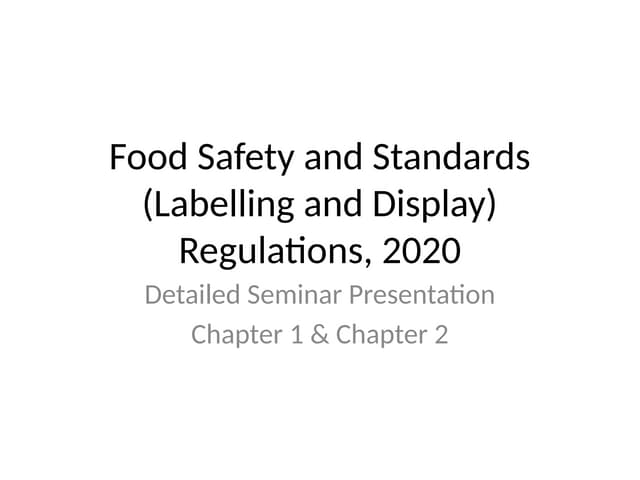 Food labelling and advertising regulations sri lanka | PDF