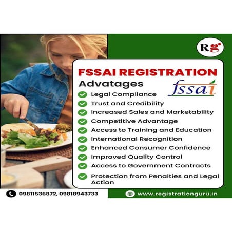 FSSAI registration online in India with registartion guru | PDF