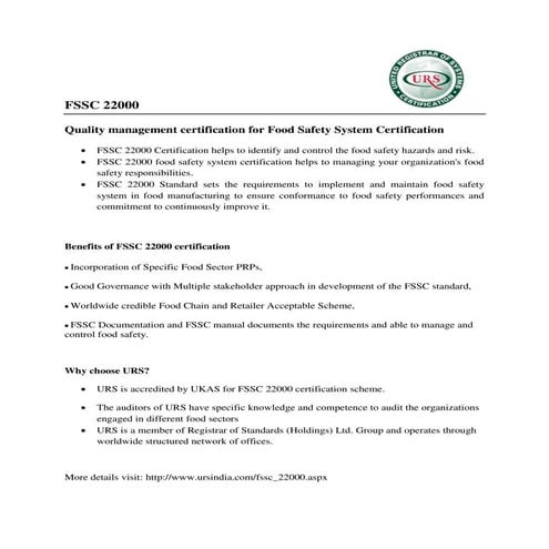 Fssc 22000 | PDF
