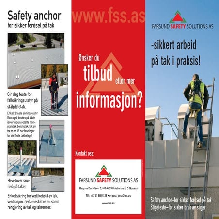 Fallende gjenstander: Tiltaksplan | PDF