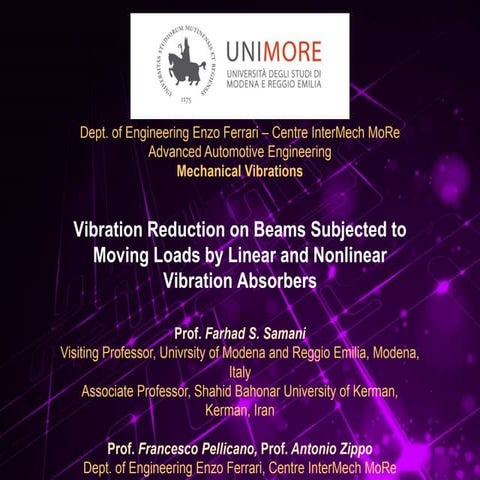 Vibration Reduction on Beams Subjected to Moving Loads by Linear and Nonlinear Vibration ...