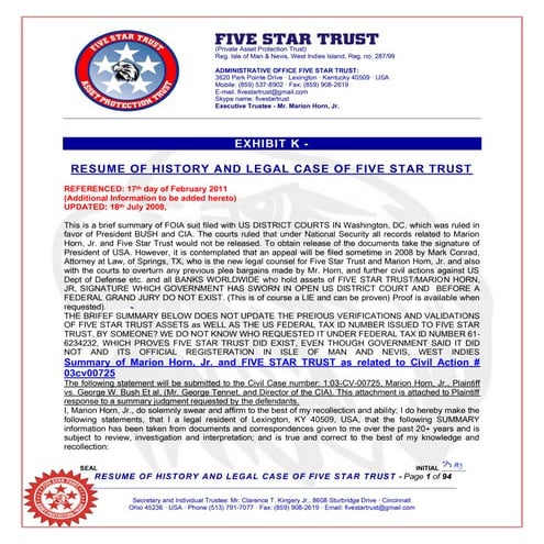 Five Star Trust History | PDF