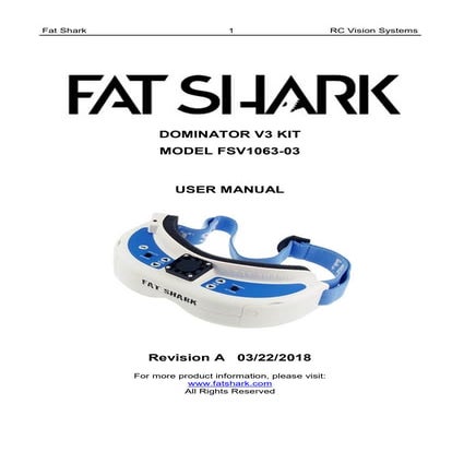 Fsv1063 03-dominator v3-kit-manual-reva | PDF