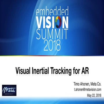 "Visual-Inertial Tracking for AR and VR," a Presentation from Meta | PPT