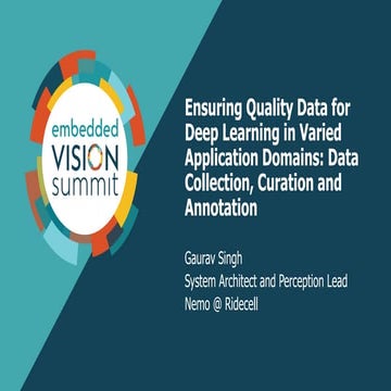 “Ensuring Quality Data for Deep Learning in Varied Application Domains ...