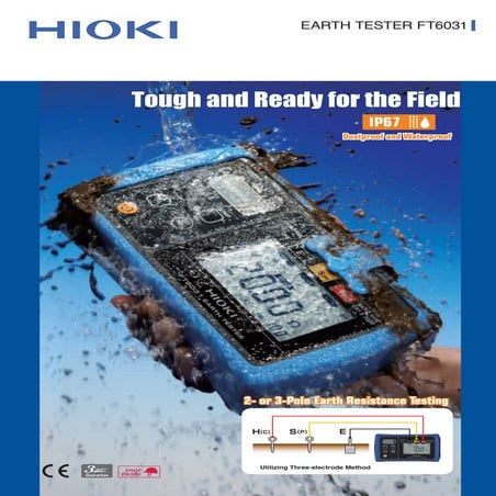 Hioki FT6031-03 Digital Earth Resistance Tester Dustproof and ...