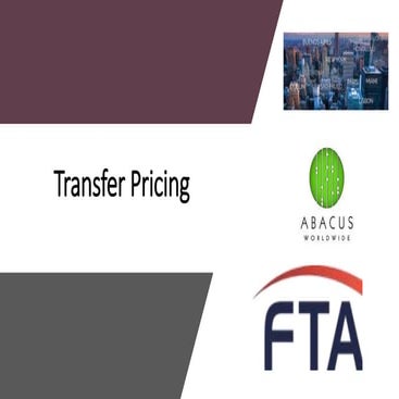 FTA Consulting - Transfer Pricing Advisory | PPT