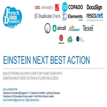 Einstein Next Best Action - French Touch Dreamin 2019 | PPTX